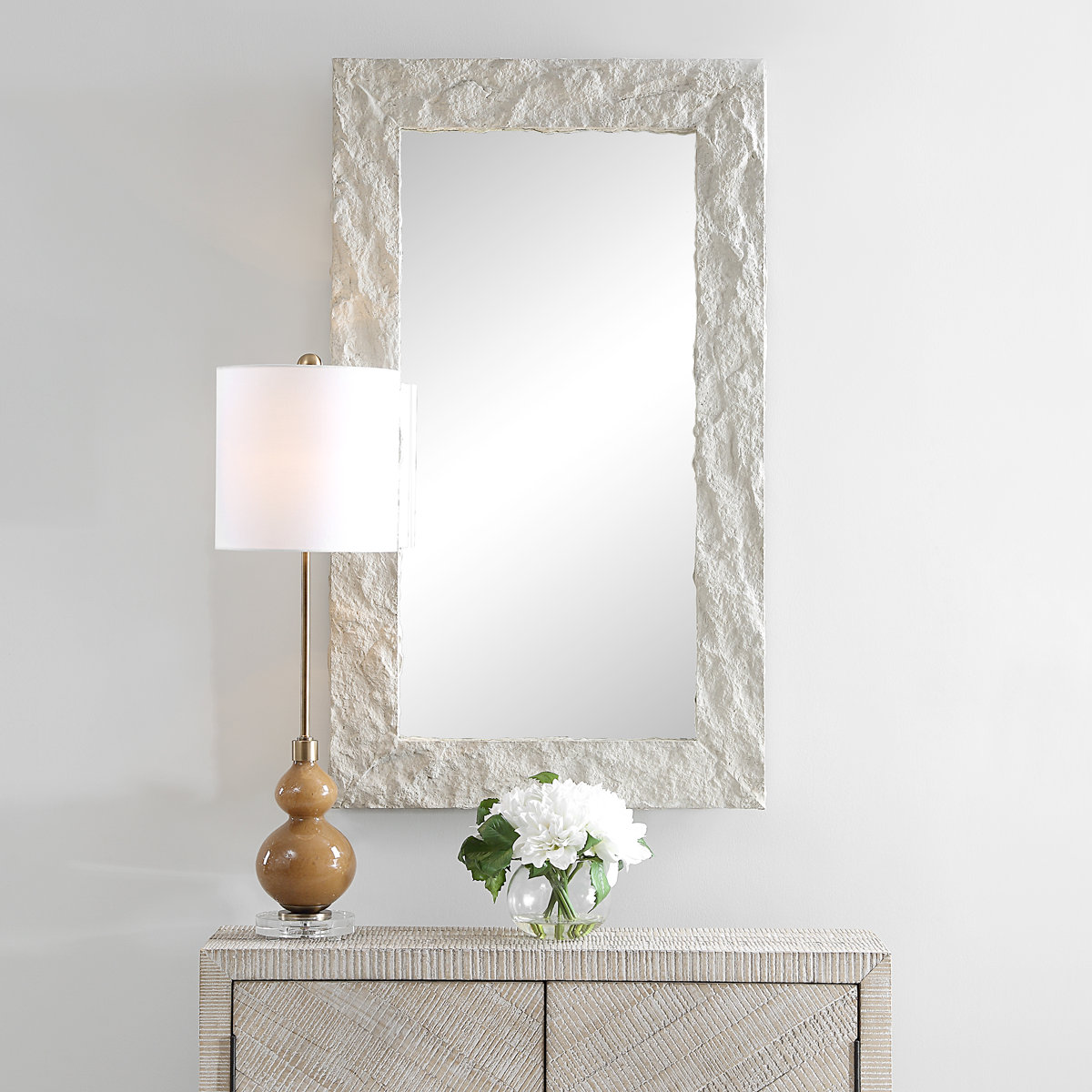 Beachcrest Home™ Lela Rectangle Stone Mirror | Joss & Main
